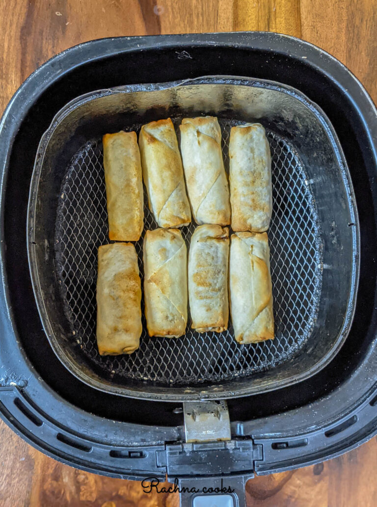 Air Fryer Frozen Spring Rolls Rachna Cooks