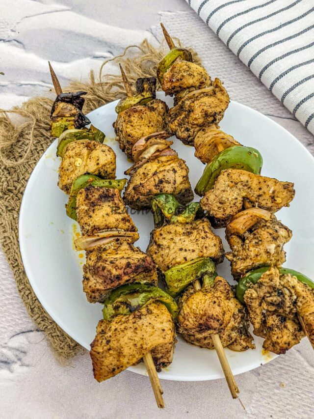 Air Fryer Chicken Kabobs - Rachna cooks