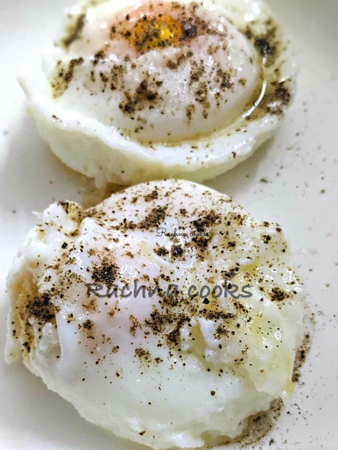 Air fryer Poached Eggs - Rachna cooks