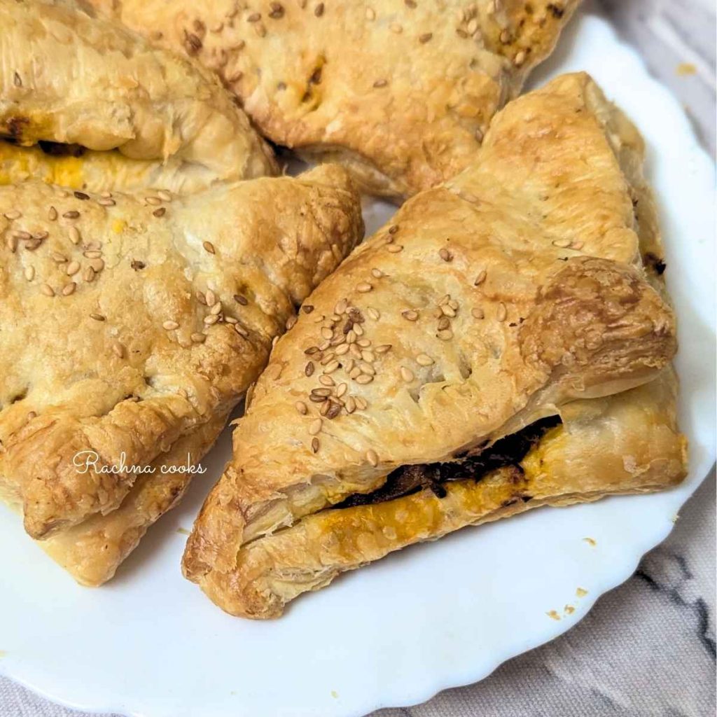 Paneer Puffs in Air fryer | Oven - Rachna cooks