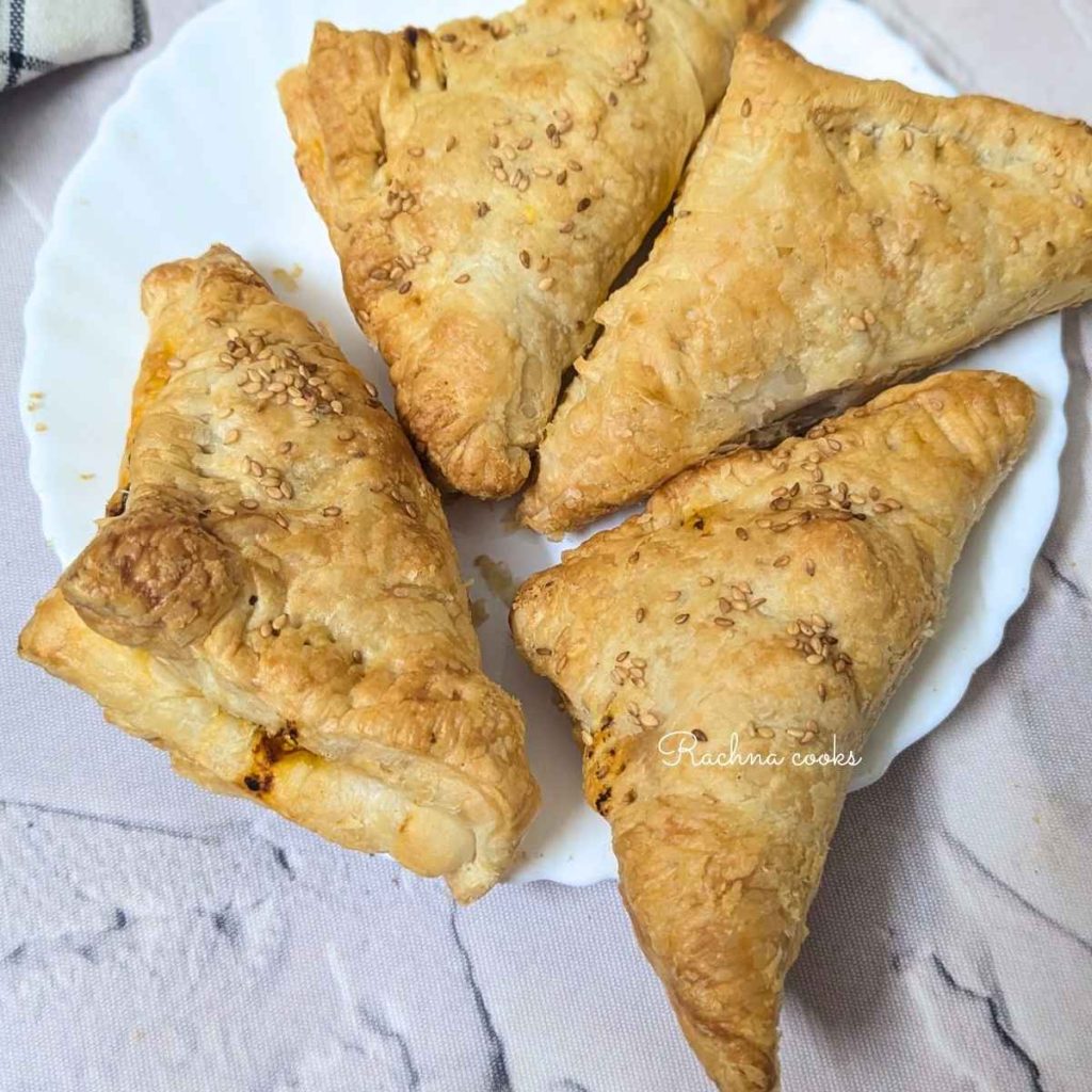 Paneer Puffs in Air fryer | Oven - Rachna cooks
